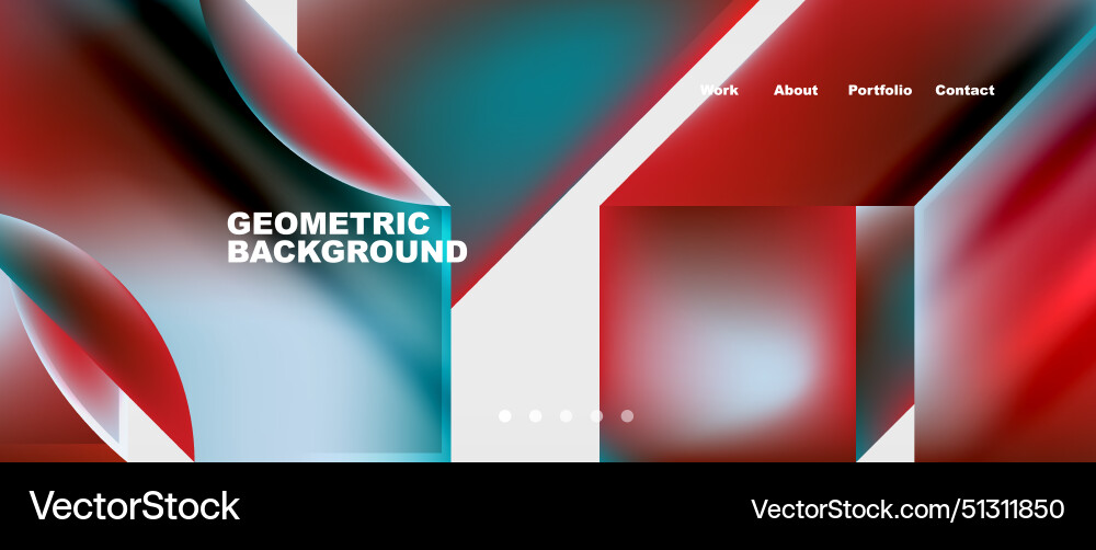 Glassmorphism geometric abstract background Vector Image