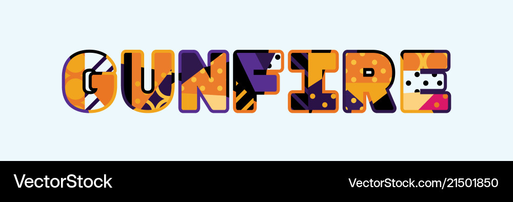 Gunfire concept word art Royalty Free Vector Image