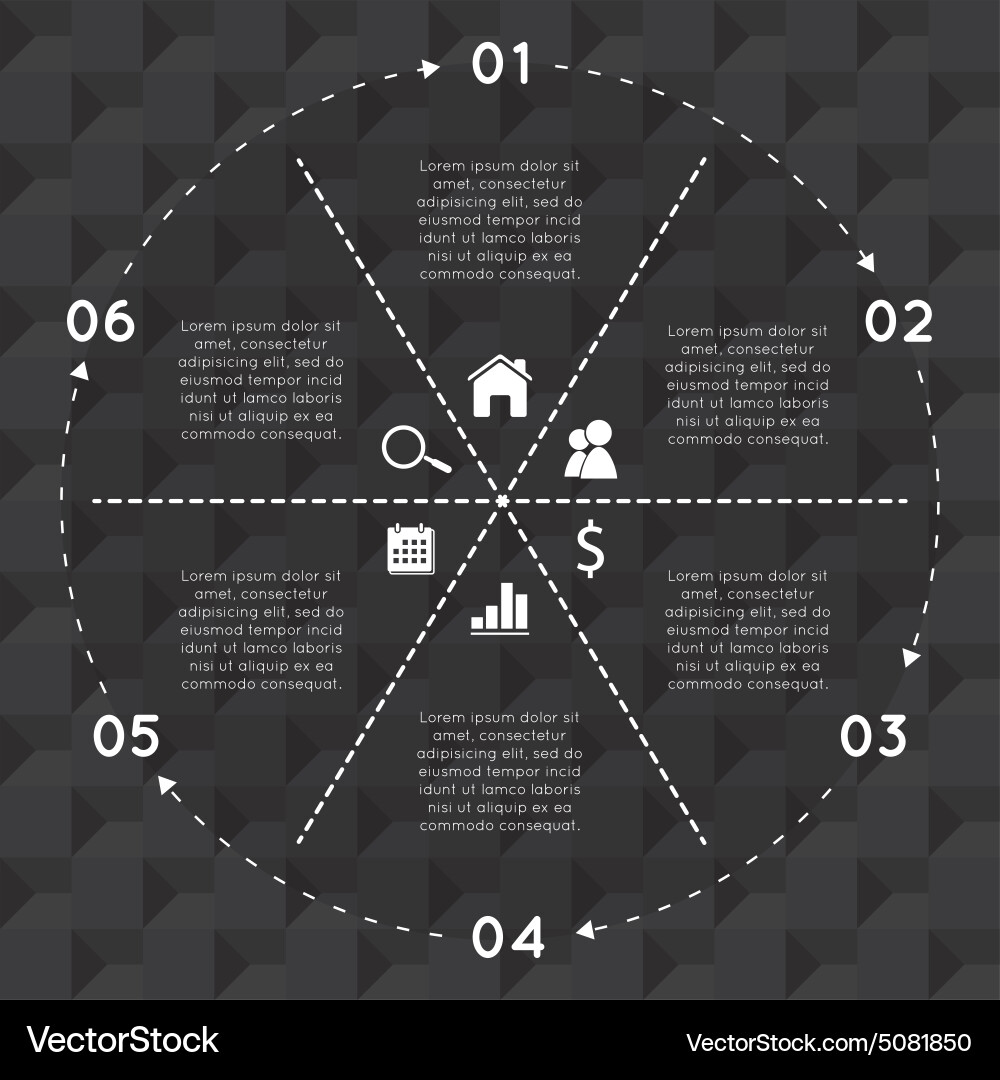 Infographic circular chart template Royalty Free Vector