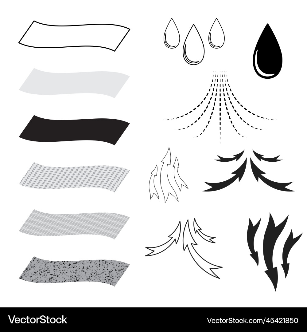 Layered materials texture set Royalty Free Vector Image