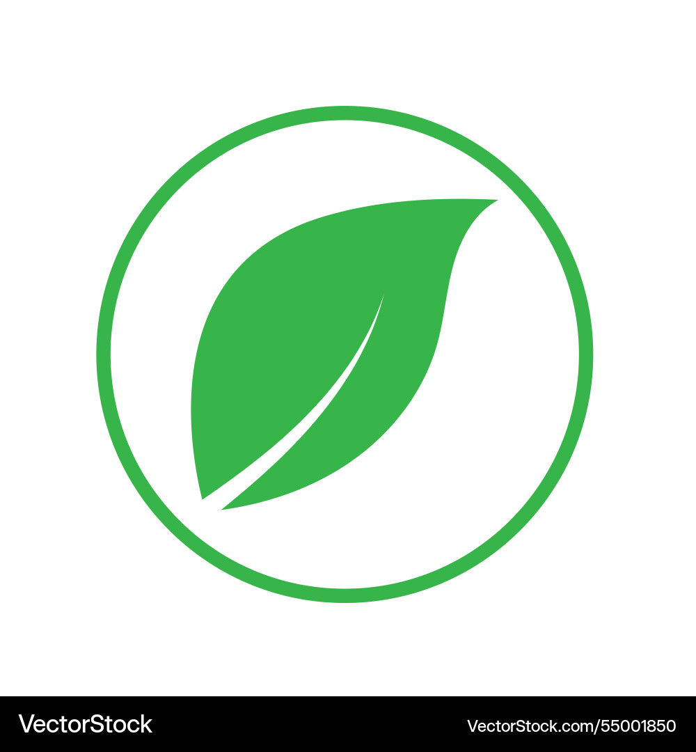 Leaf graphic design logo template Royalty Free Vector Image