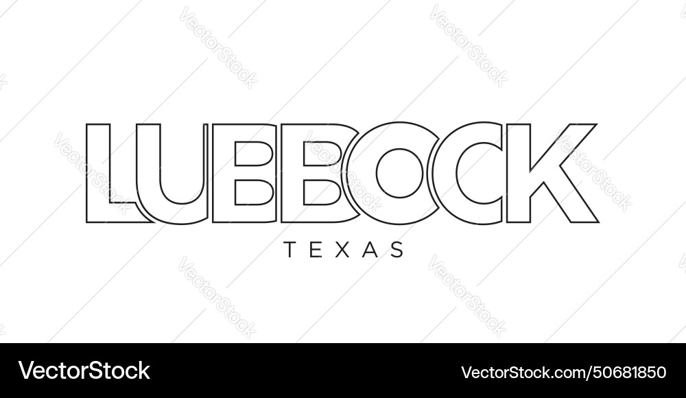 Lubbock texas usa typography slogan design Vector Image