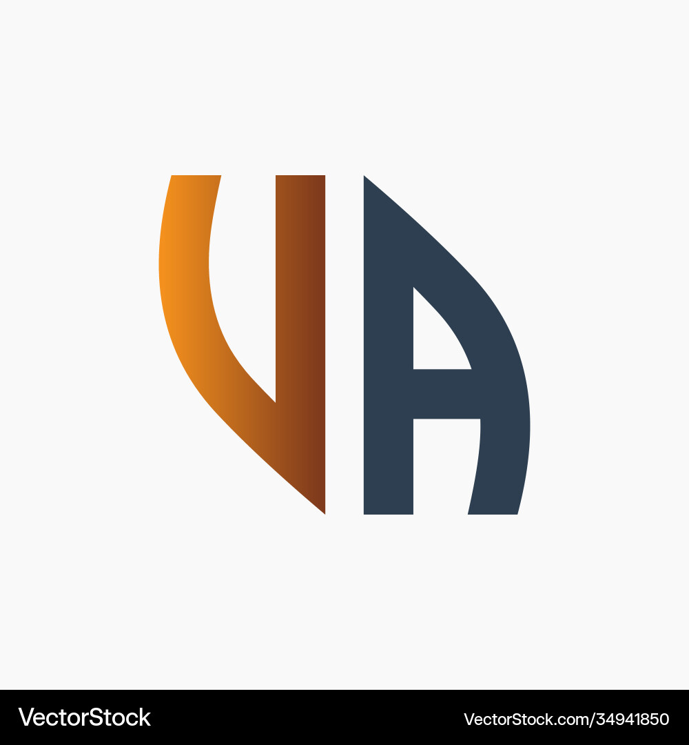 Modern va letter monogram logo Royalty Free Vector Image