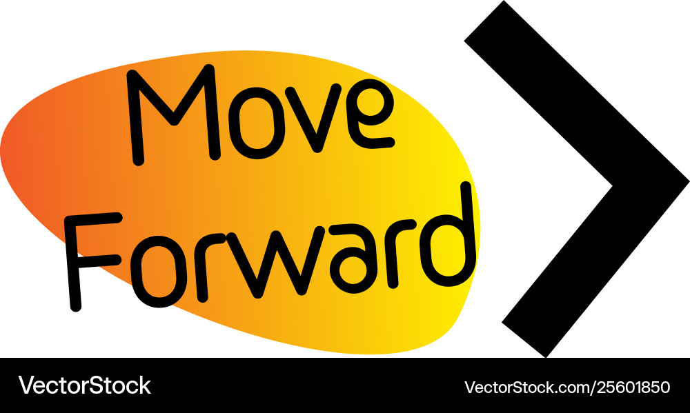 Move forward stamp on white Royalty Free Vector Image
