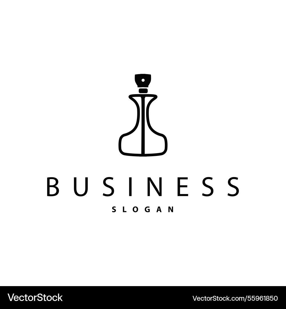 Perfume logo design of aromatic Royalty Free Vector Image