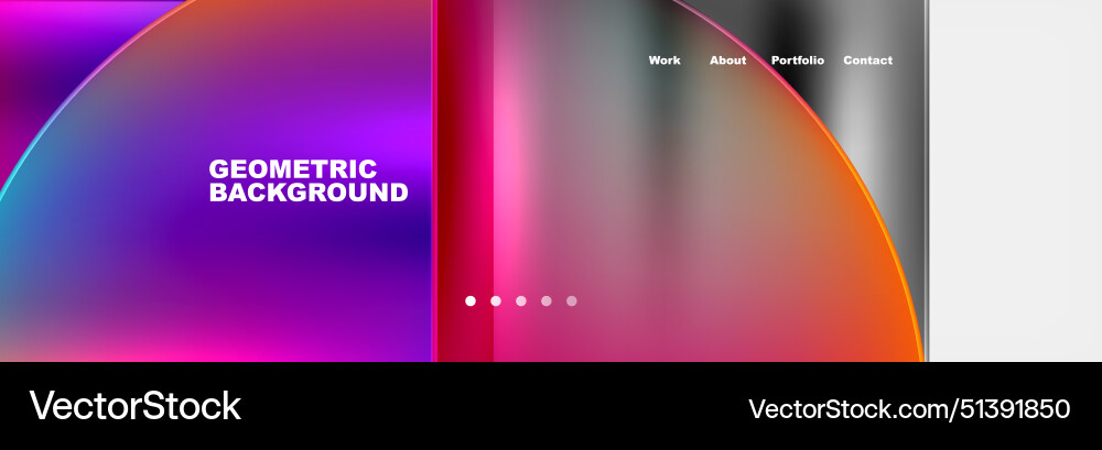 Round triangles and squares web site page template