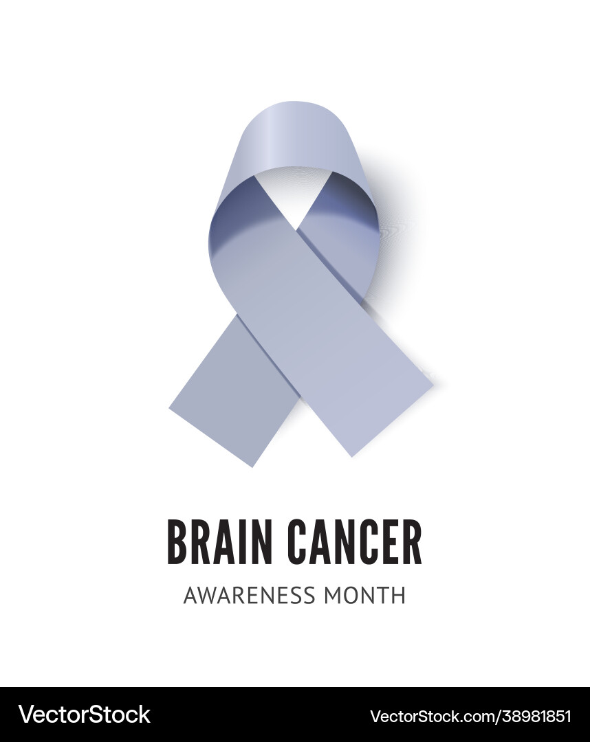 Brain Cancer Ribbon Vector