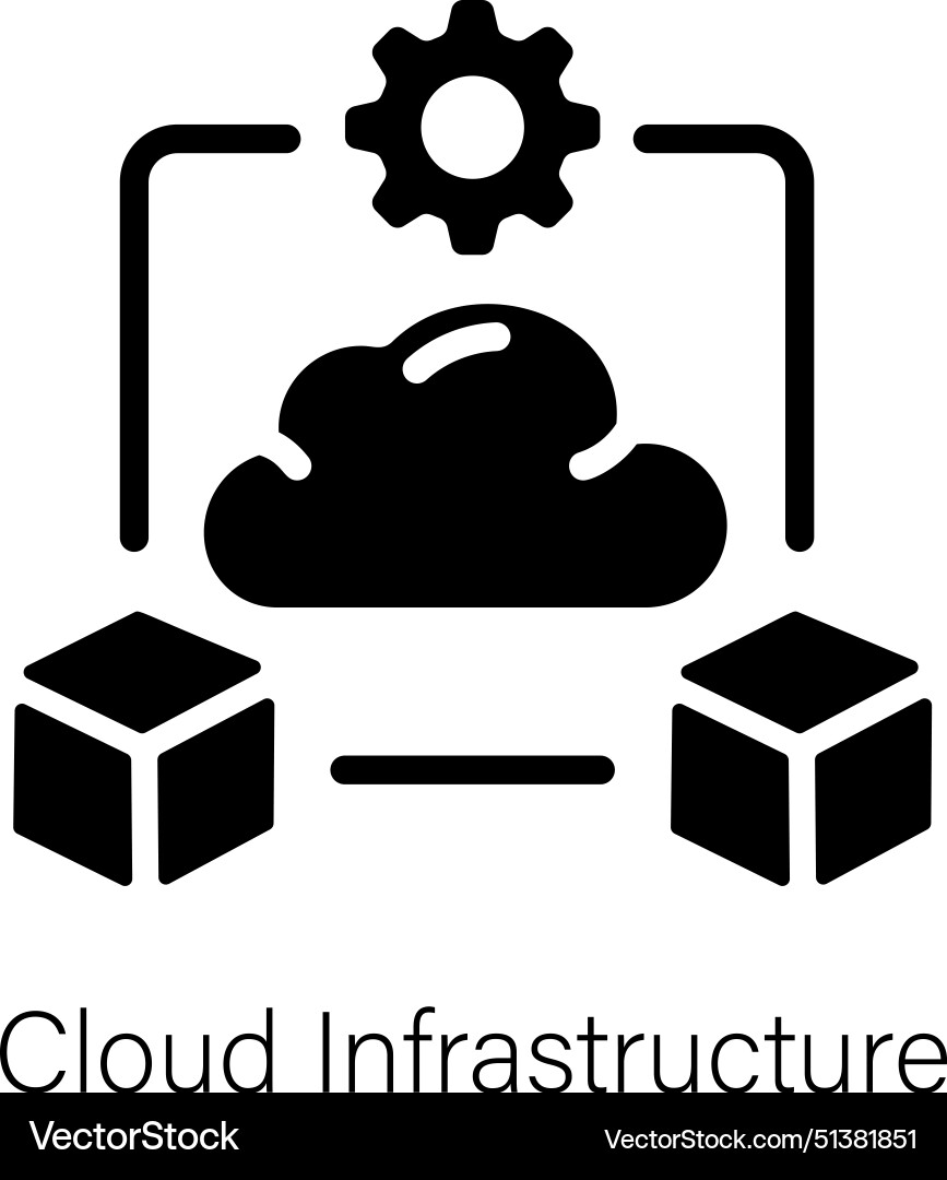 Cloud infrastructure Royalty Free Vector Image