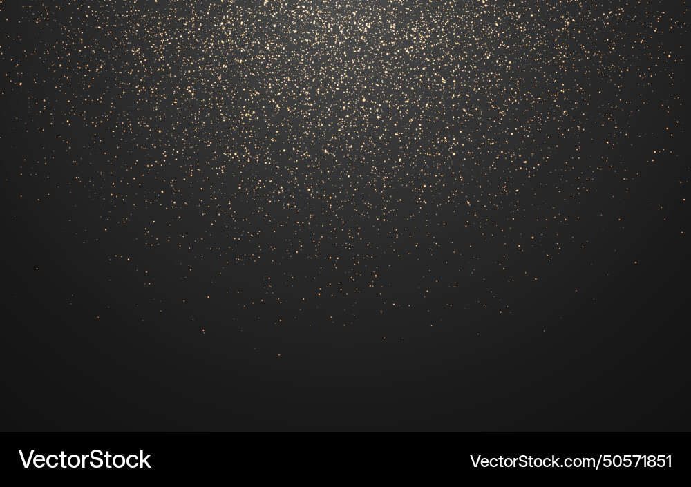 Gold glitter luxury particles on dark background Vector Image
