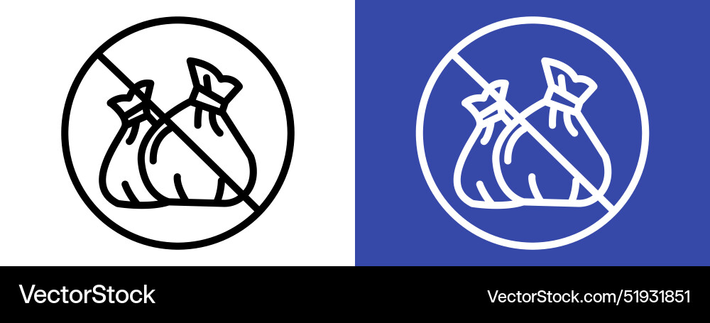 No garbage dumping sign for waste management Vector Image