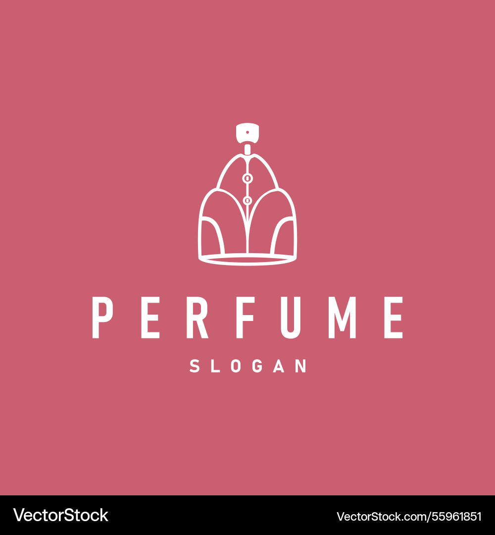 Perfume logo design of aromatic Royalty Free Vector Image