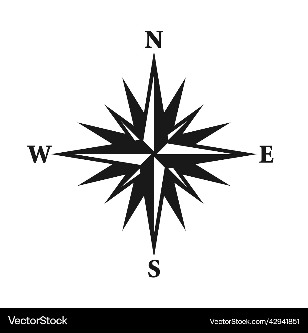 Vintage marine wind rose nautical chart Royalty Free Vector