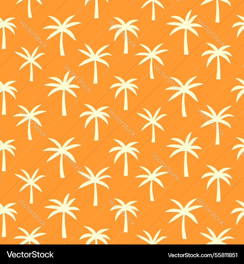 White Palm Tree Pattern Royalty Free Vector Image