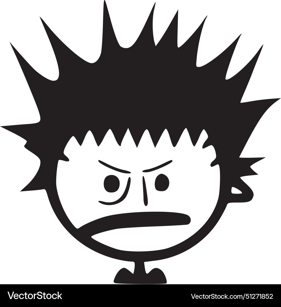 Funny - minimalist and simple silhouette Vector Image