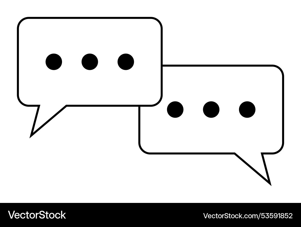 Konversation Sprechblasen Hervorheben Lizenzfreier Vektor