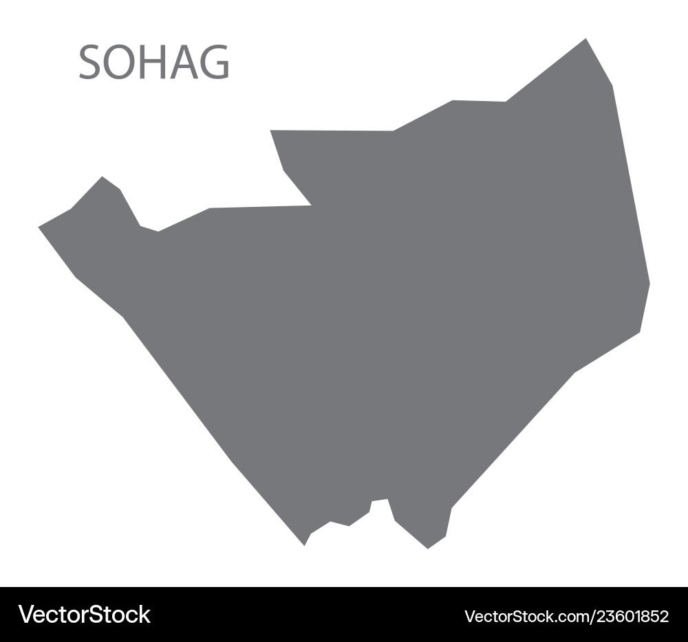 Sohag egypt map grey Royalty Free Vector Image