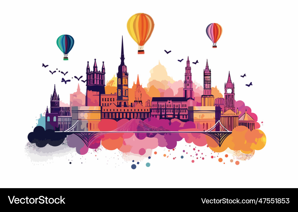 Bristol sky line Royalty Free Vector Image - VectorStock