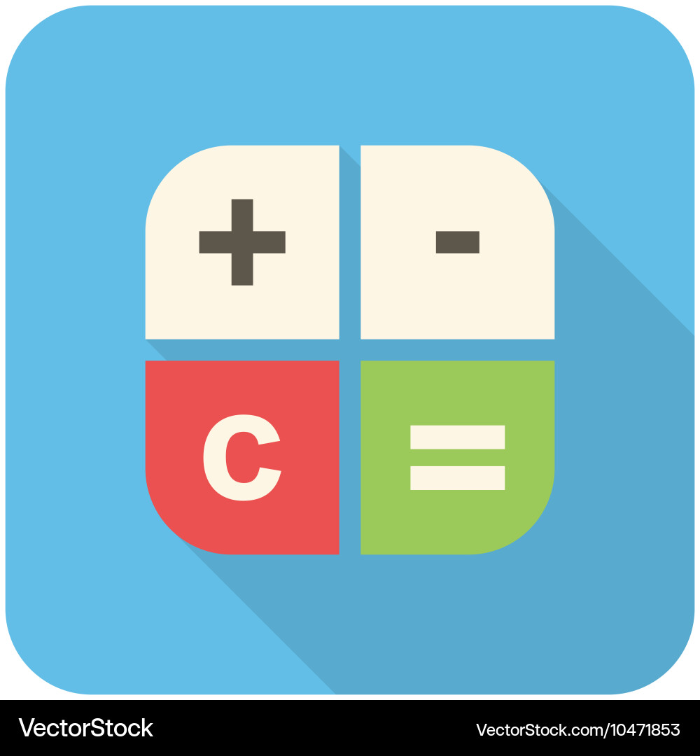 Calc icon Royalty Free Vector Image - VectorStock