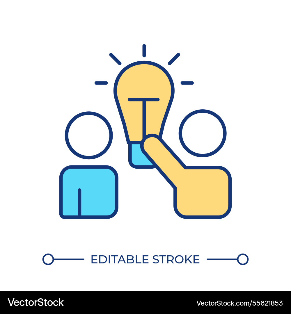 Coaching session rgb color icon Royalty Free Vector Image