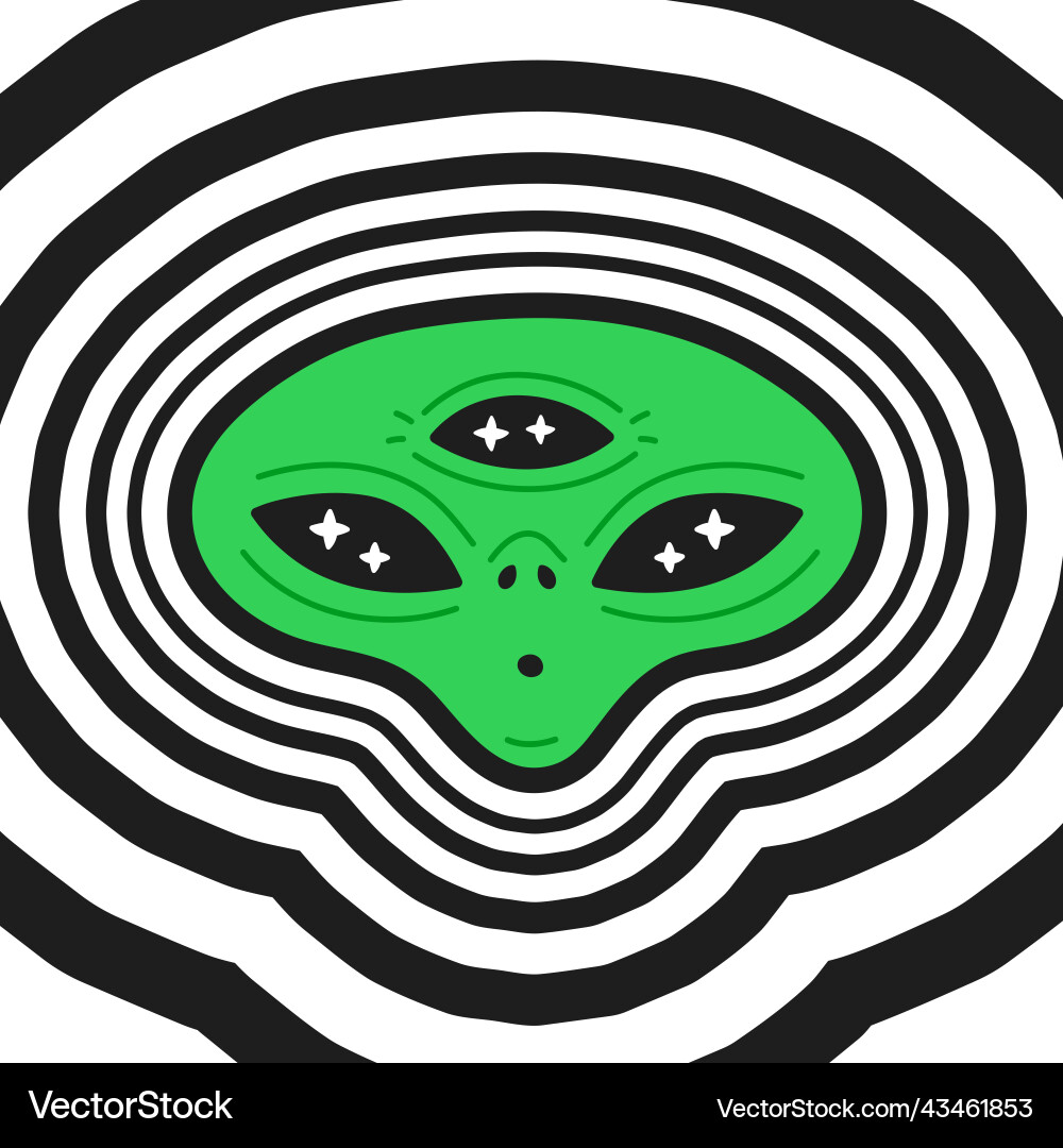 Funny alien head hand drawn doodle cartoon – Royalty-Free Vector ...