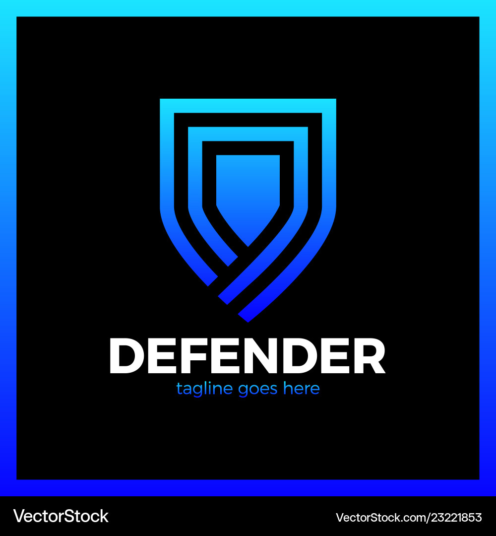 Line shield logo Royalty Free Vector Image - VectorStock