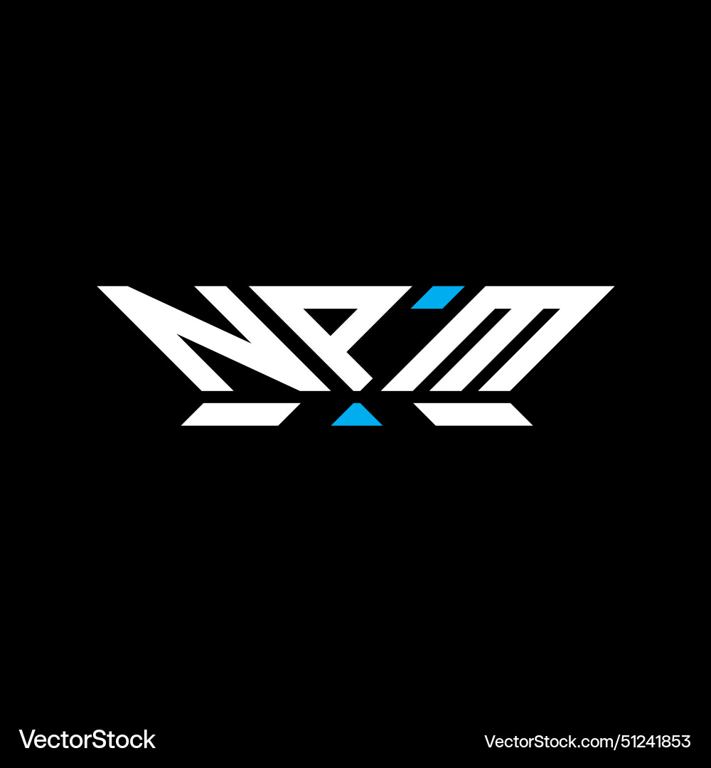 Npm letter logo design simple and modern Vector Image
