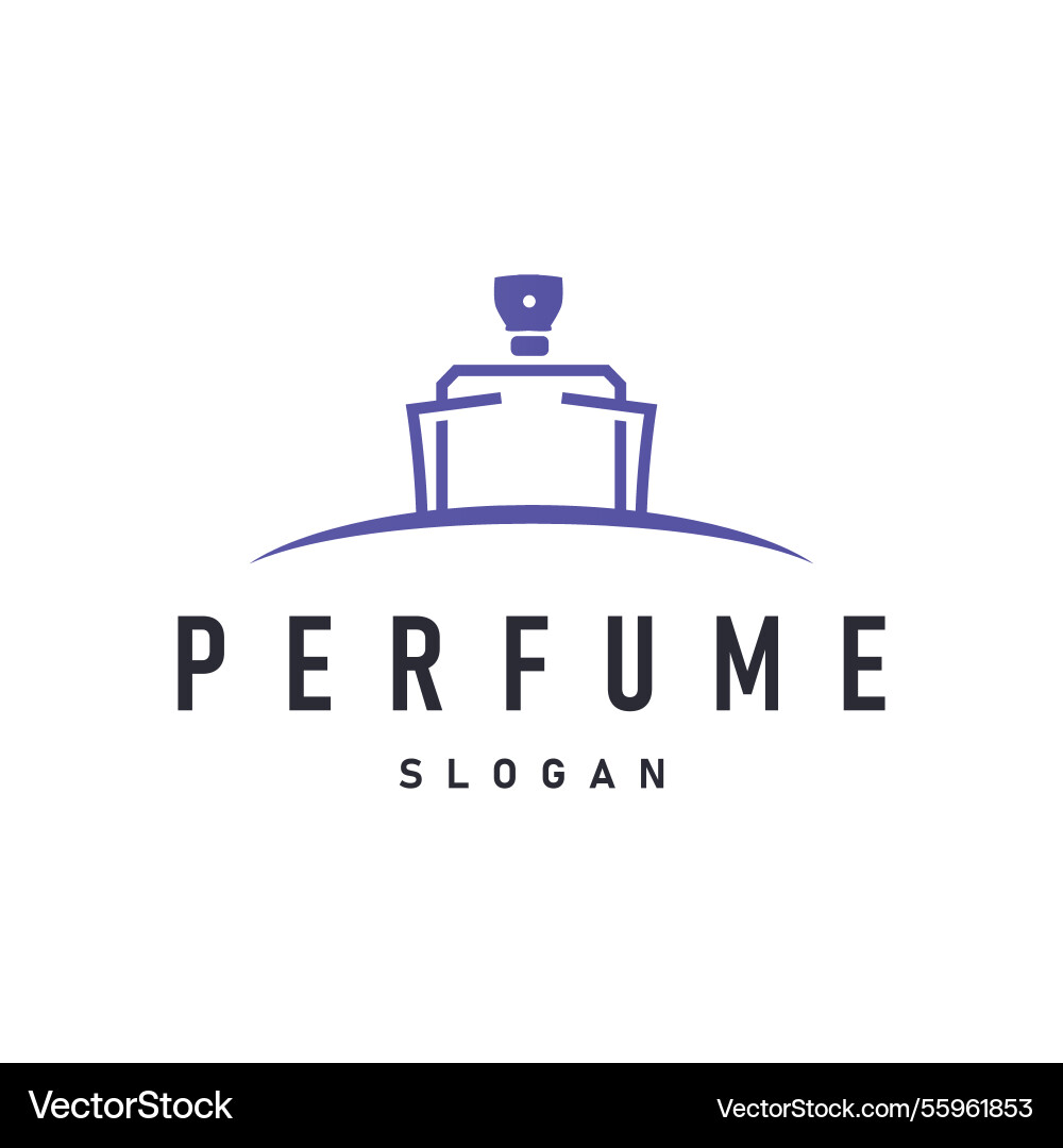 Perfume logo design of aromatic Royalty Free Vector Image