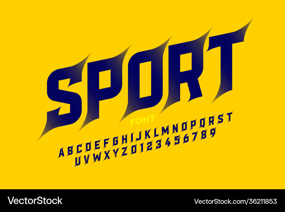 Sport style font Royalty Free Vector Image - VectorStock