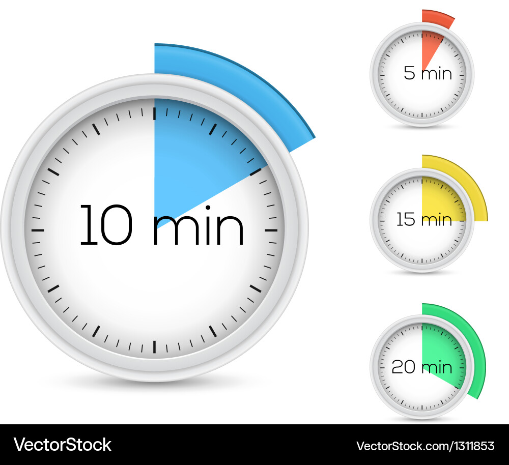 Timers collection Royalty Free Vector Image - VectorStock