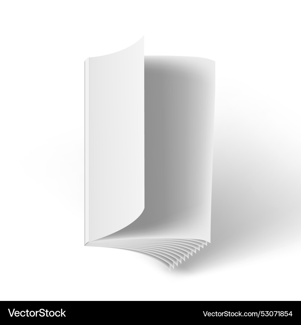 3d flying book or brochure with clear cover Vector Image