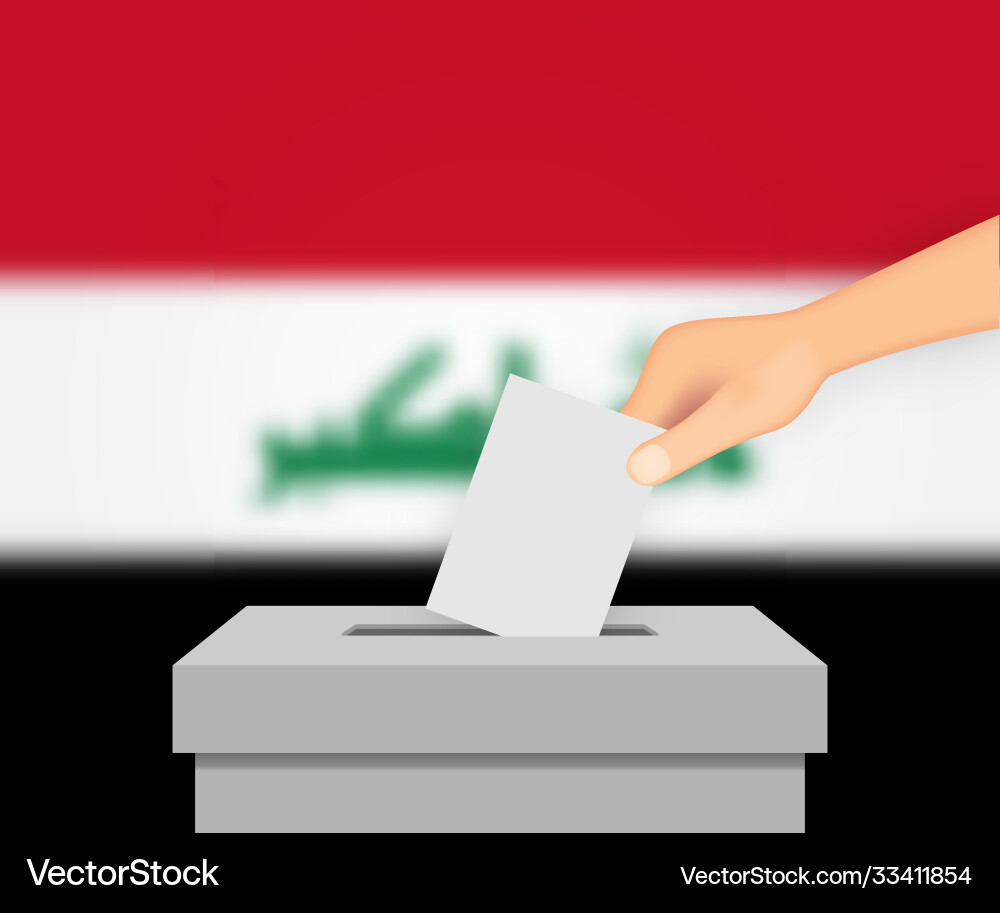 Iraq election banner background Royalty Free Vector Image
