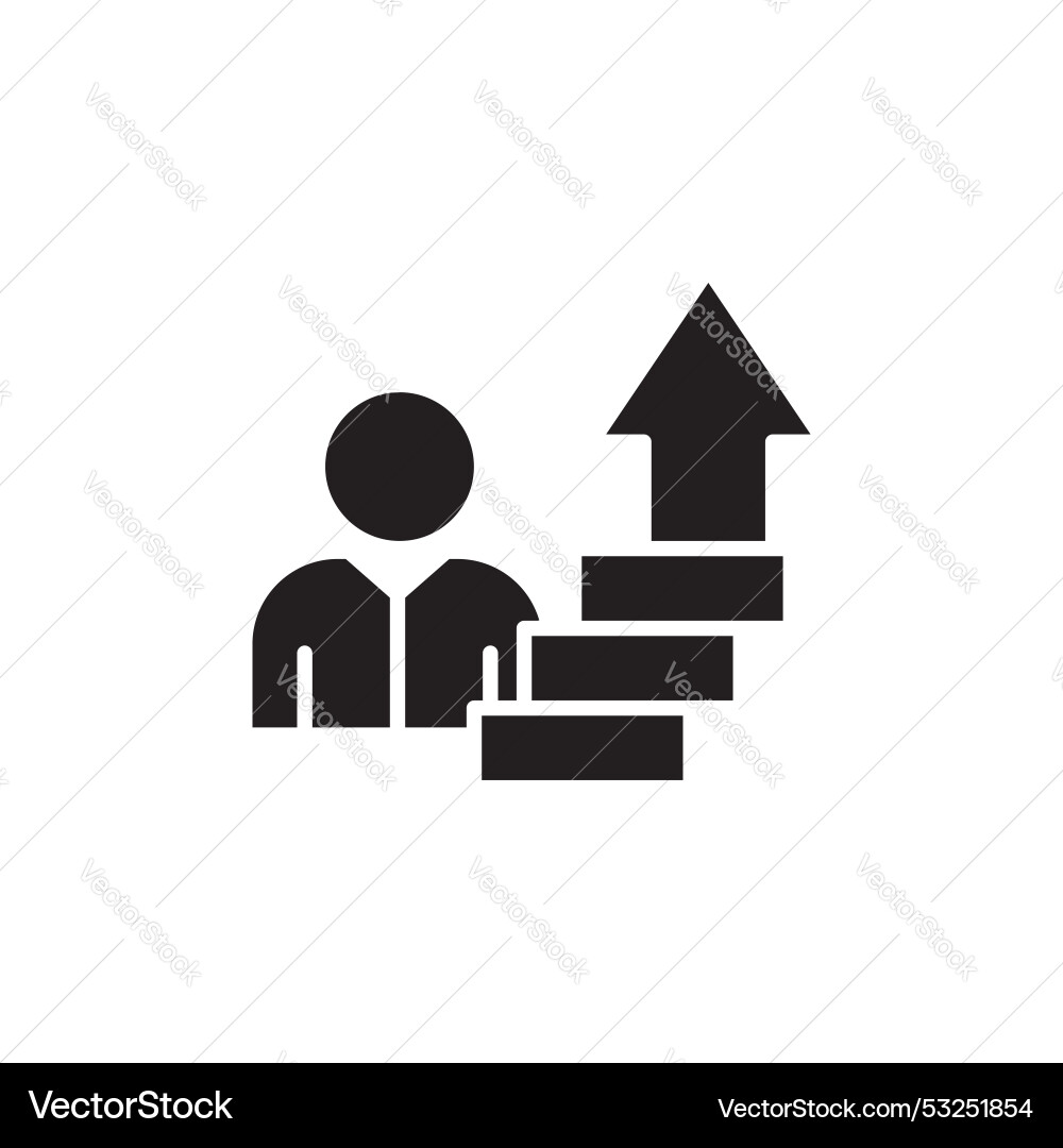 Personal development icon set human career growth Vector Image
