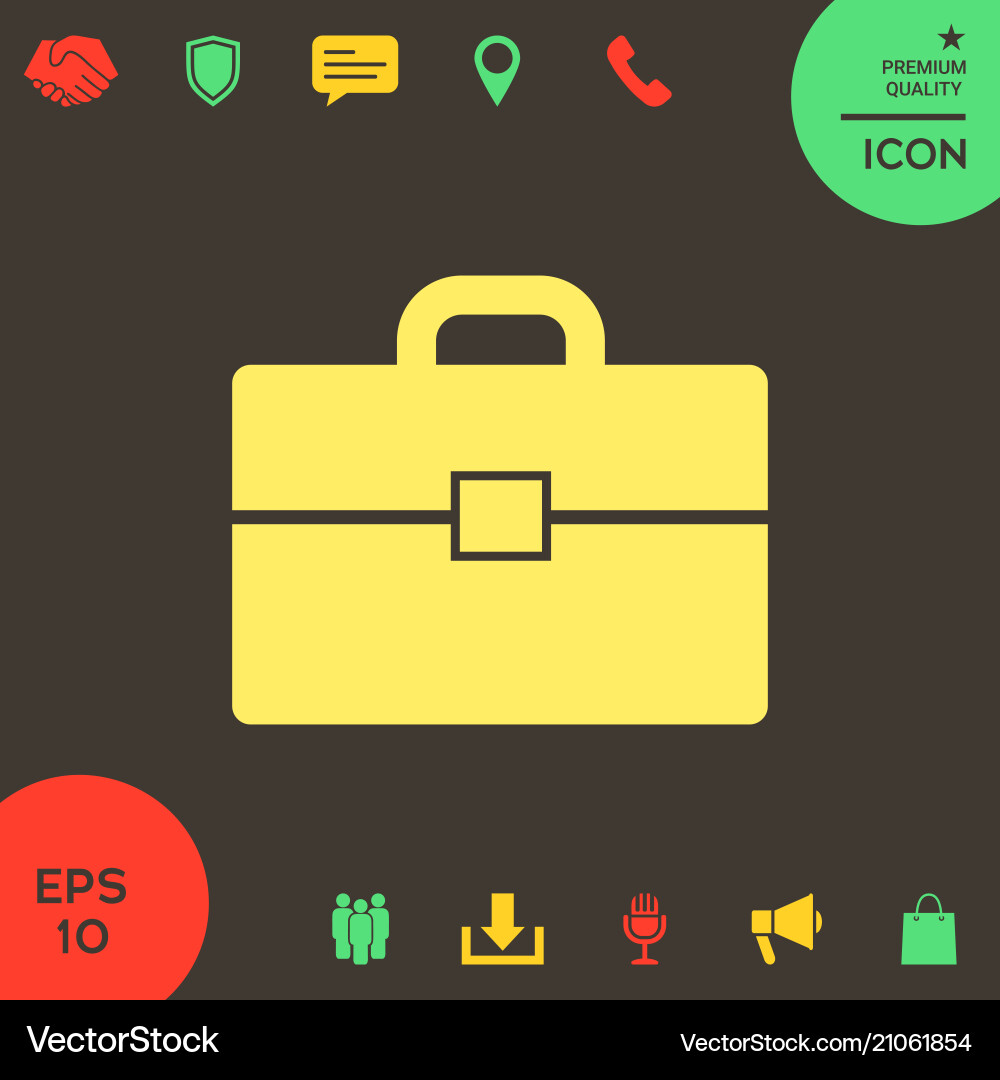 Portfolio icon symbol Royalty Free Vector Image