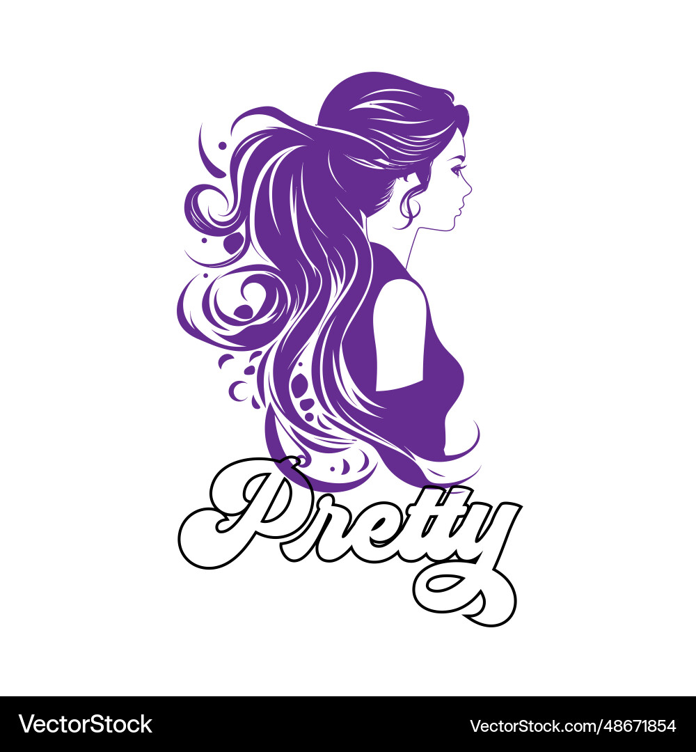Salon girls logo Royalty Free Vector Image - VectorStock