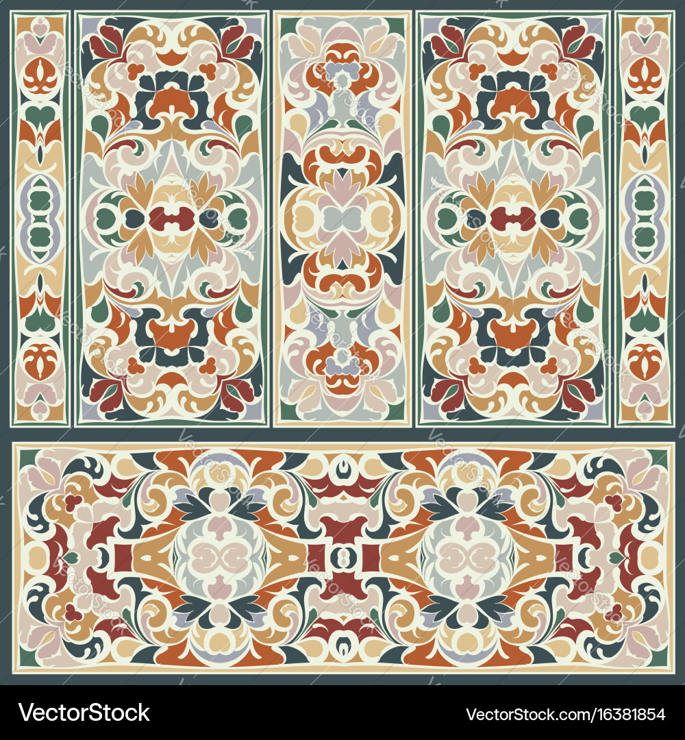 Set of rectangular patterns Royalty Free Vector Image