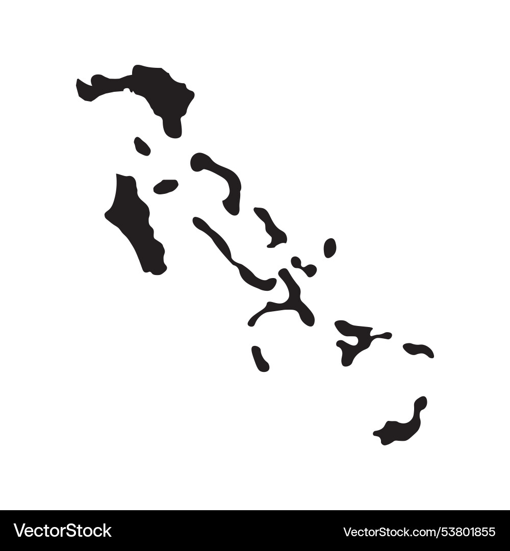 Bahamas map icon Royalty Free Vector Image - VectorStock
