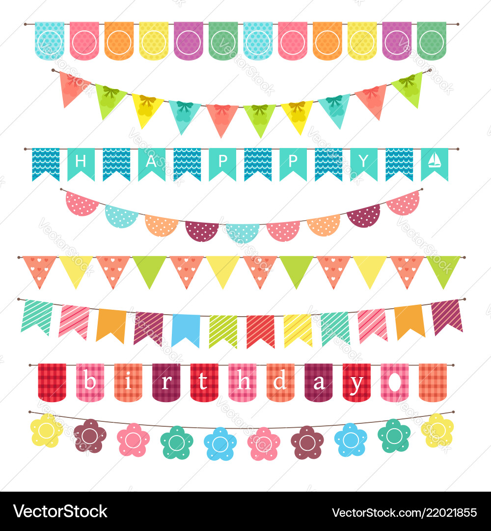 Banner of birthday Royalty Free Vector Image - VectorStock