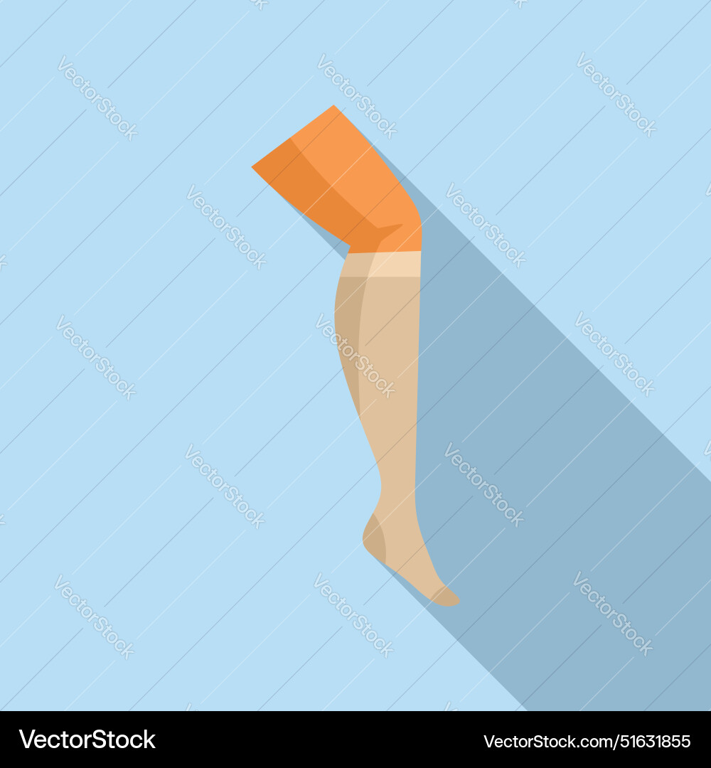 Doctor showing compression stocking for varicose Vector Image