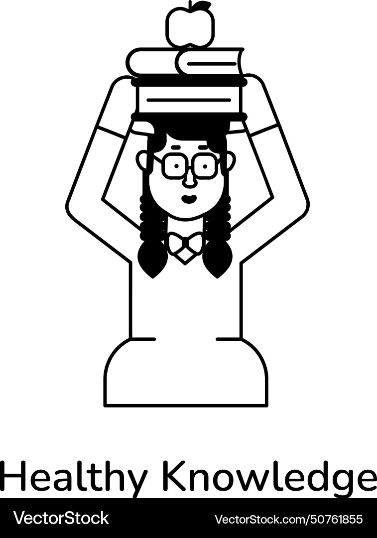 Healthy knowledge Royalty Free Vector Image - VectorStock