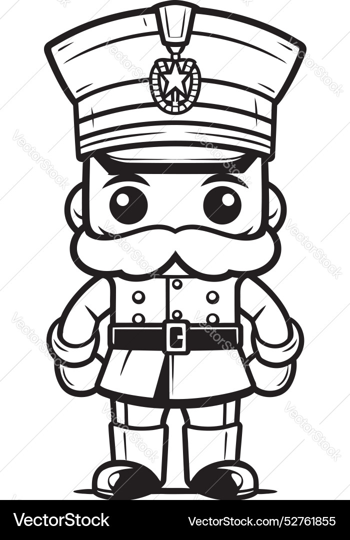 Heroic hand drawn heroes doodle soldier icon Vector Image