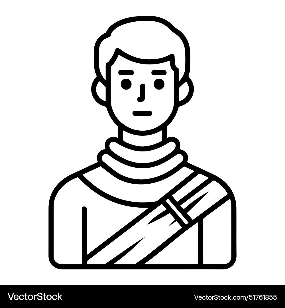 Injury icon or modern line symbol art Royalty Free Vector
