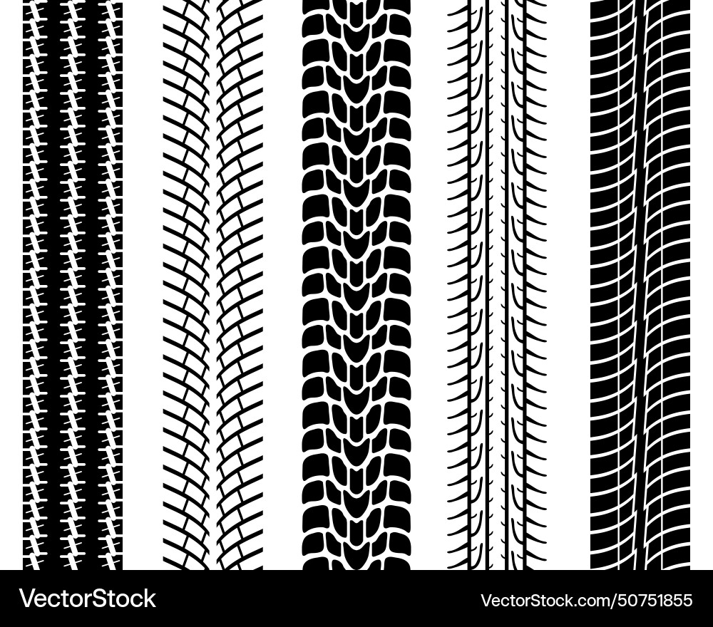 Prints of cars tread seamless pattern Royalty Free Vector
