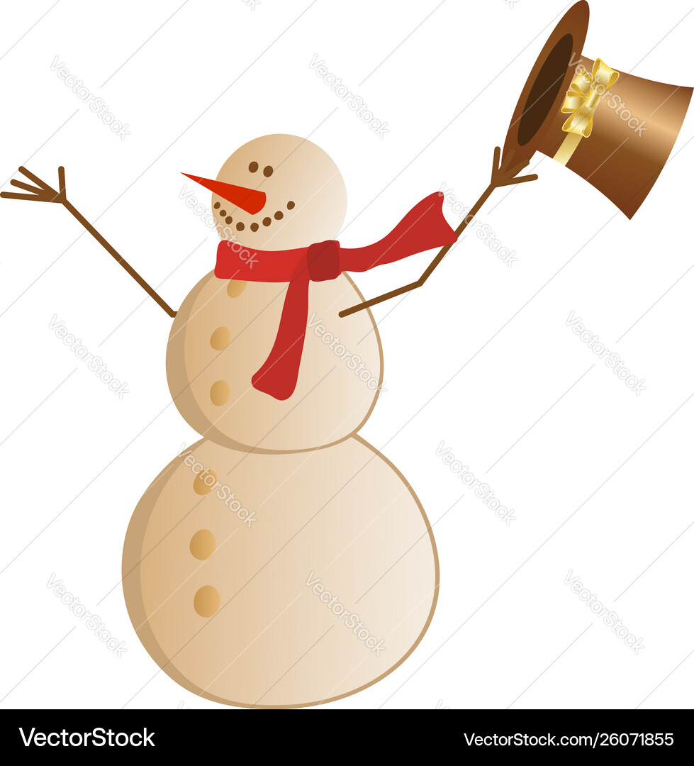 Snowman Royalty Free Vector Image - VectorStock