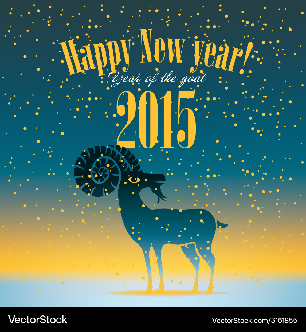Year of the goat Royalty Free Vector Image - VectorStock
