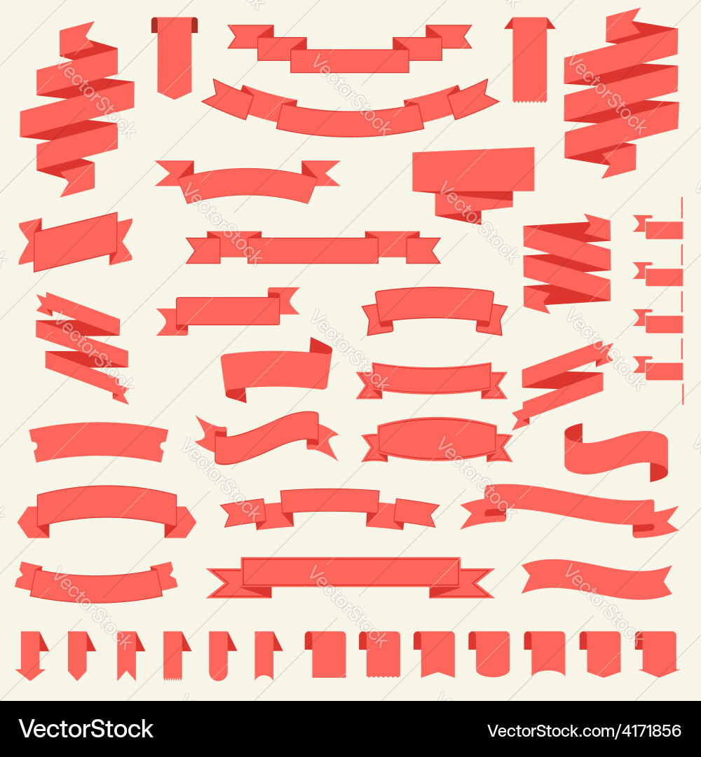 Big set of ribbons templates Royalty Free Vector Image