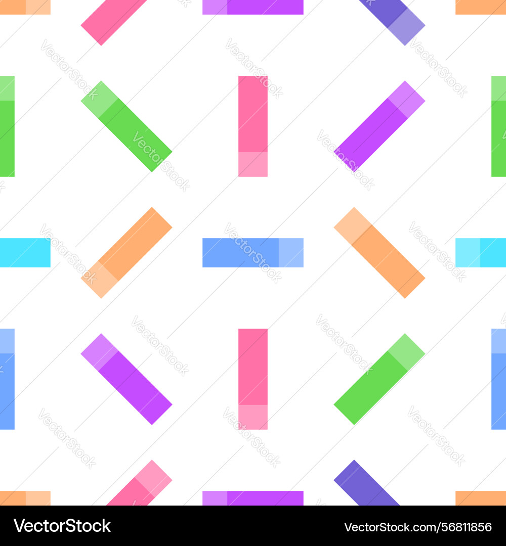 Colorful bookmark stationery seamless pattern Vector Image
