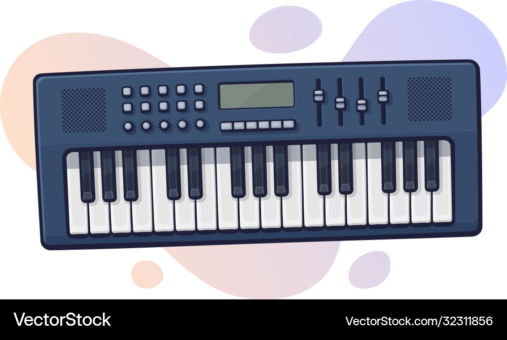 Elektronisches Keyboard Musikinstrument Lizenzfreier Vektor