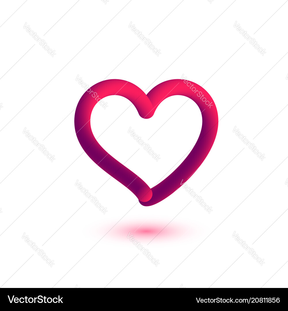 Fluid Heart Shape - Liquid Effect Royalty Free Vector Image