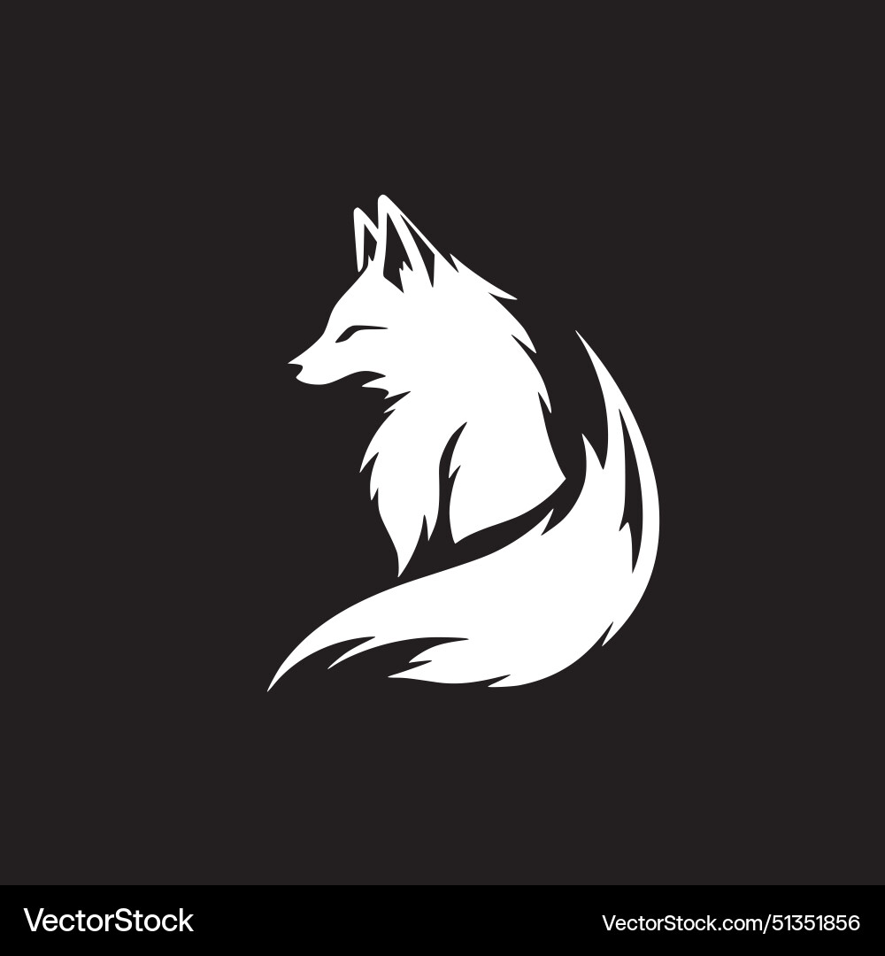 Fox - minimalist and simple silhouette Royalty Free Vector