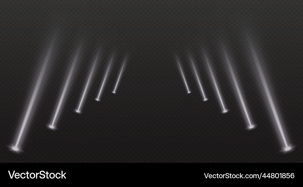 Stage spotlights realistic light corridor shiny Vector Image